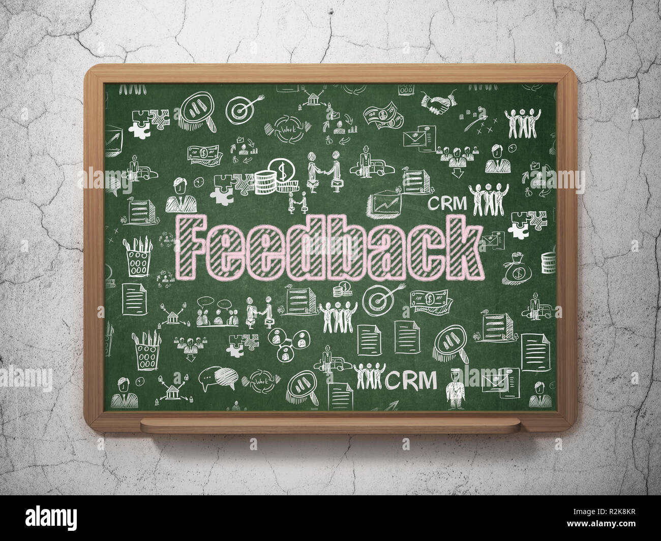 Finance concept: Feedback on School board background Stock Photo - Alamy