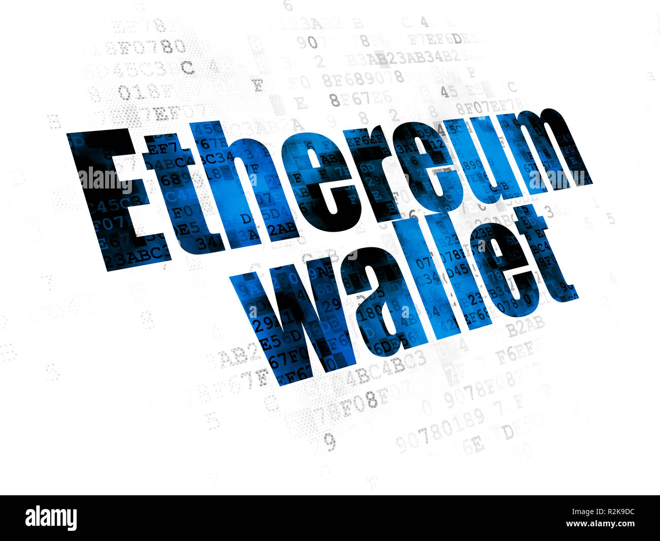 Blockchain concept: Ethereum Wallet on Digital background Stock Photo ...