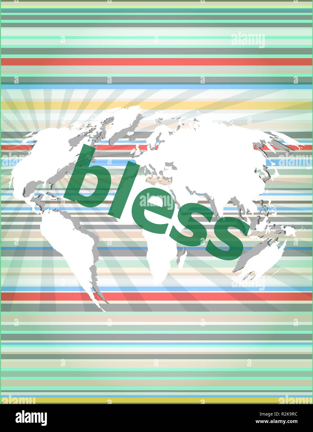 bless text on digital touch screen - business concept. concept of ...