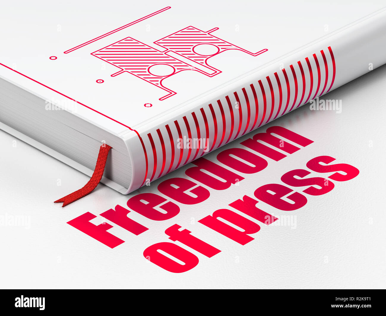 Political concept: book Election, Freedom Of Press on white background ...