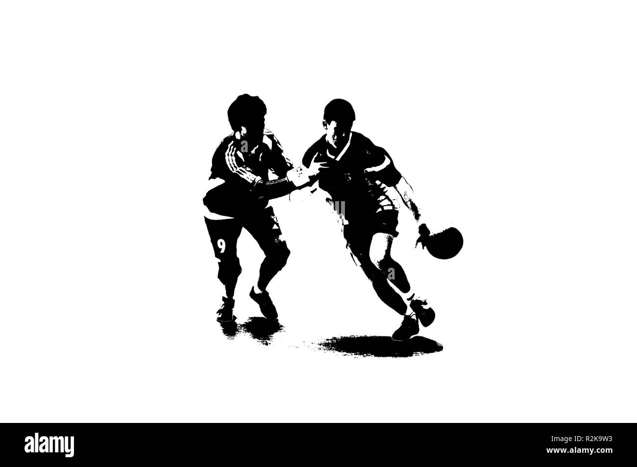 Team handball Black and White Stock Photos & Images - Alamy