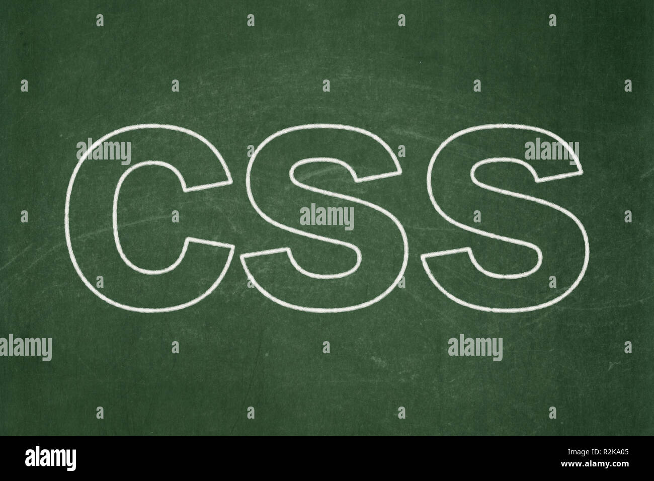 Software concept: Css on chalkboard background Stock Photo - Alamy