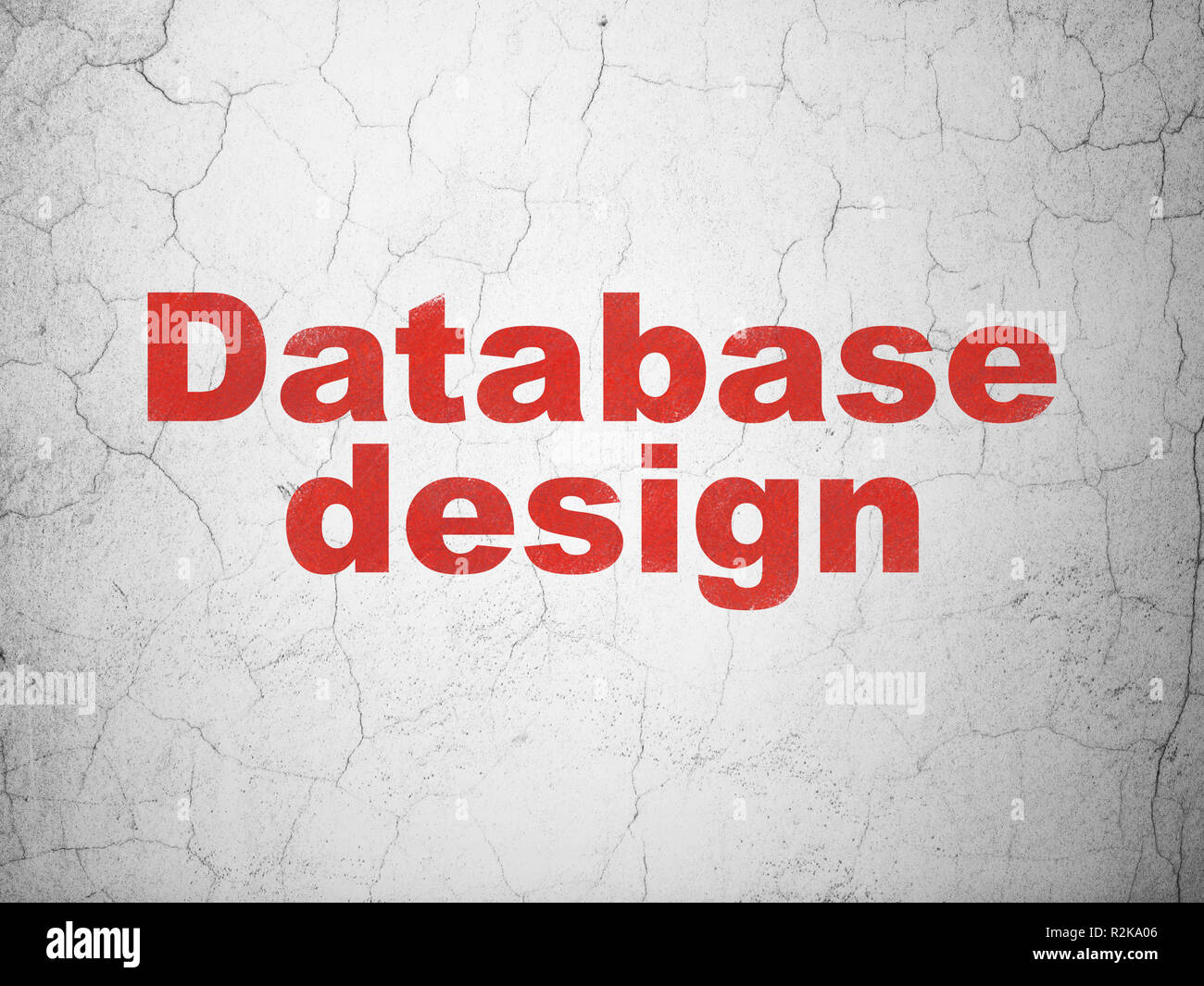 Database concept: Database Design on wall background Stock Photo - Alamy