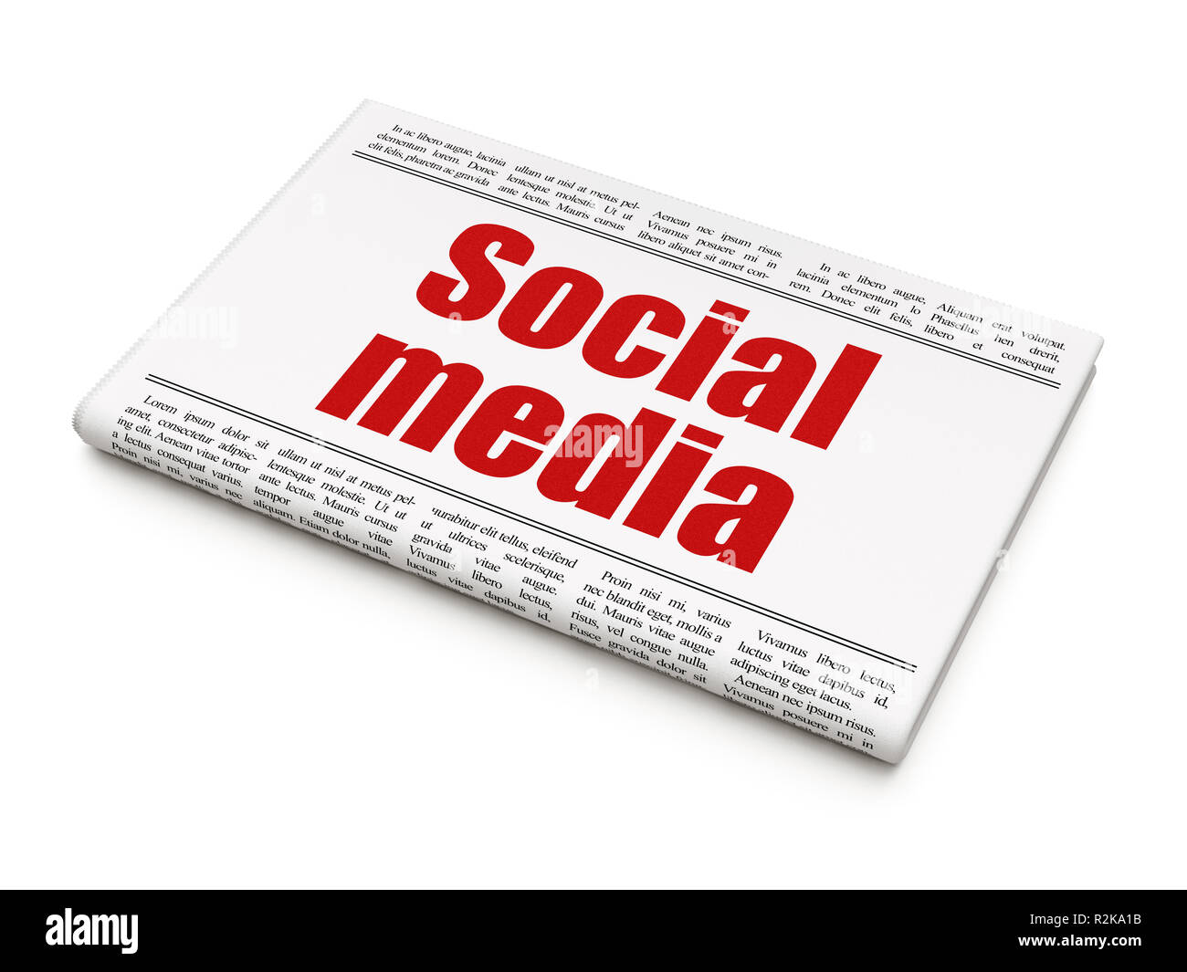 Social network concept: newspaper headline Social Media Stock Photo - Alamy