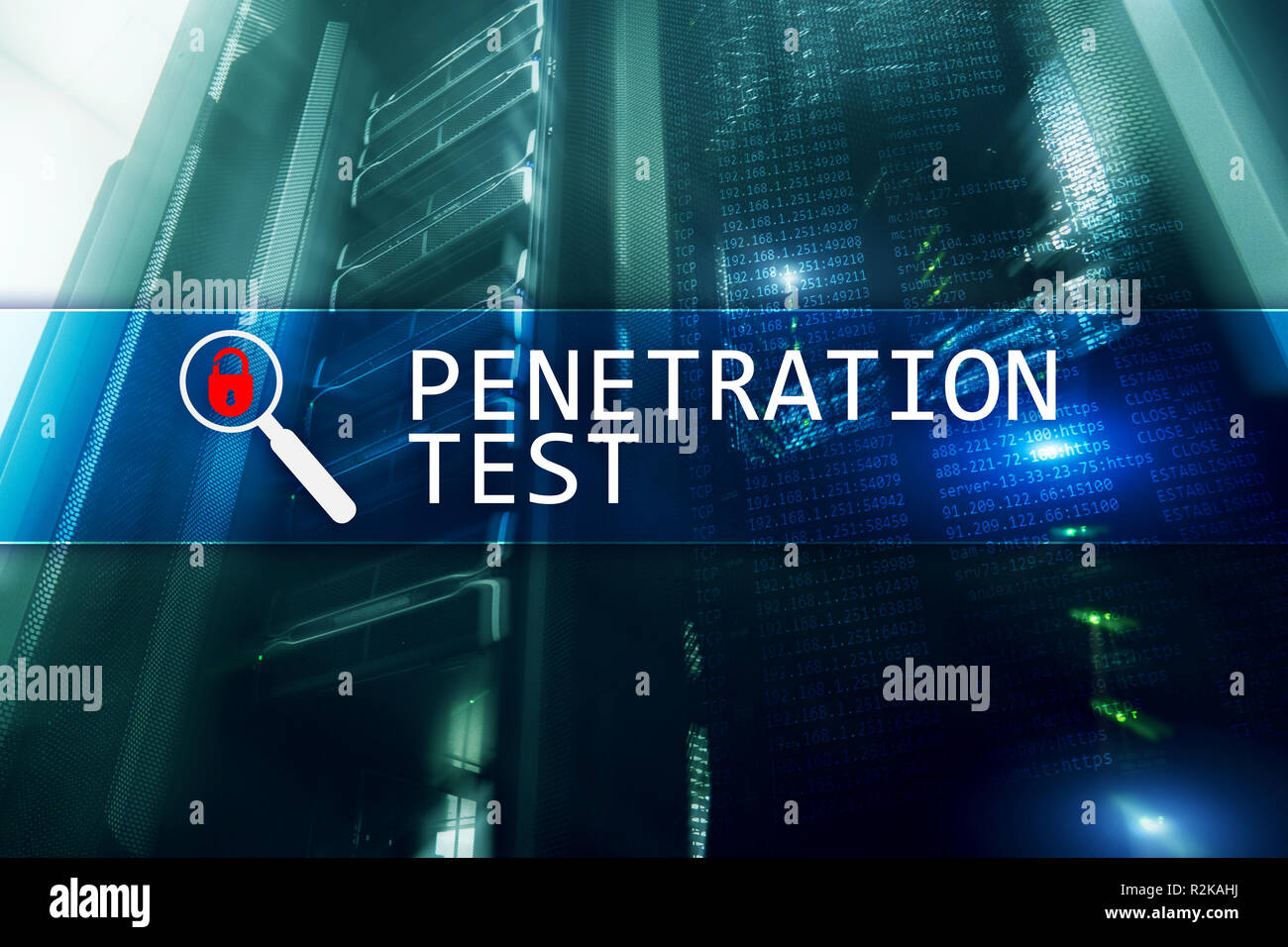 Penetration test. Cybersecurity and data protection. Hacker attack ...