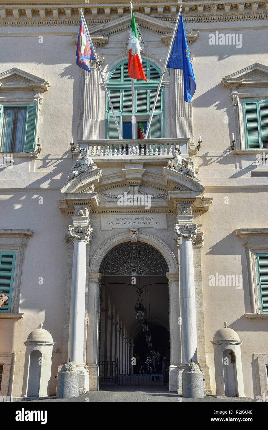 Palazzo del Quirinale, seat of the president of the Italian republic ...