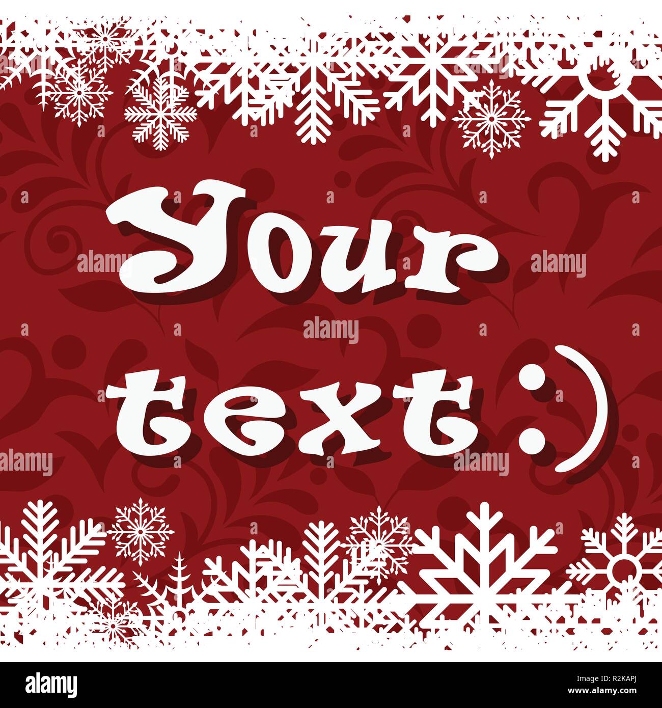 Christmas background with snow for your text Stock Vector Image & Art ...
