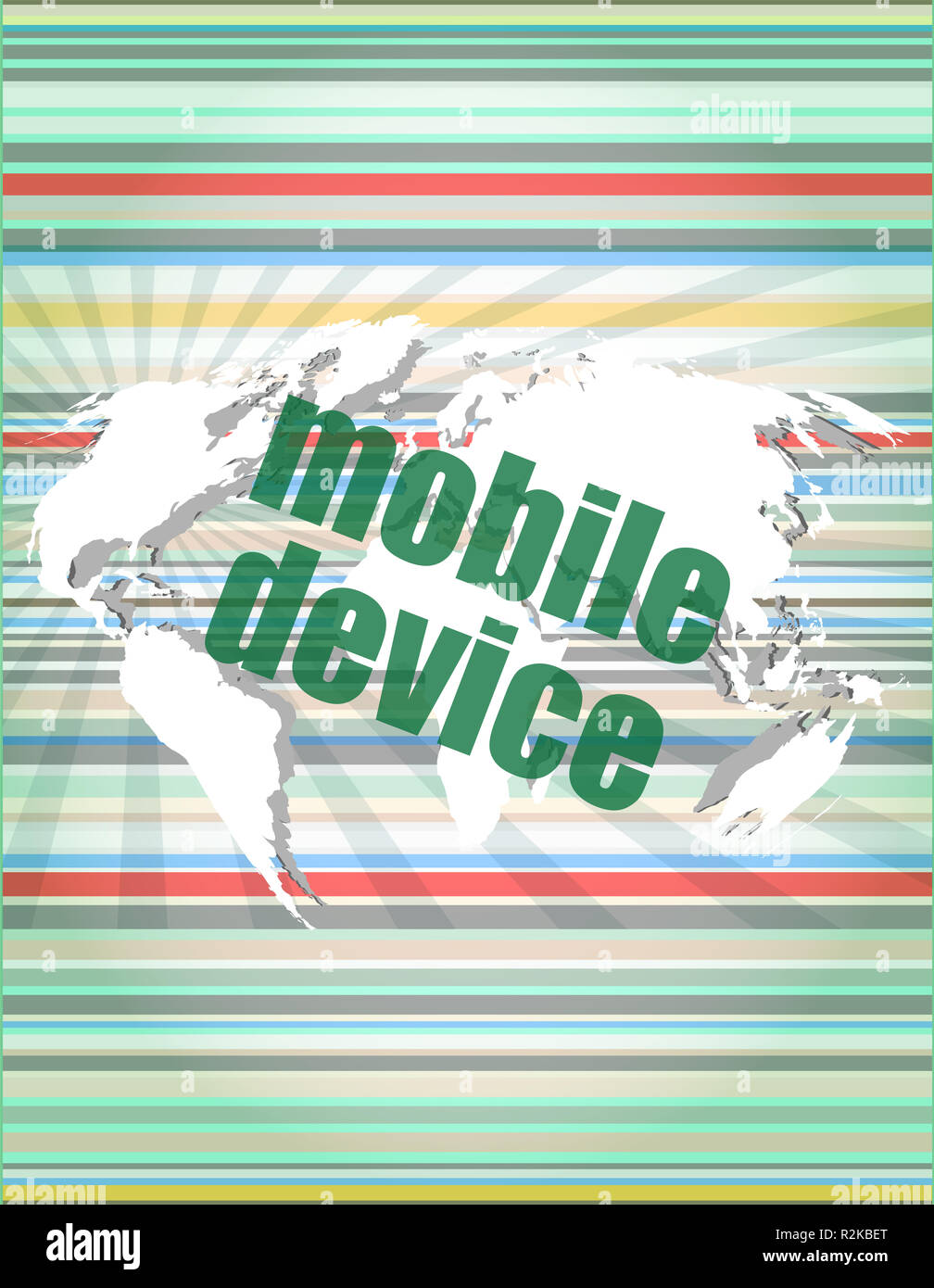word mobile devices on digital screen Stock Photo - Alamy