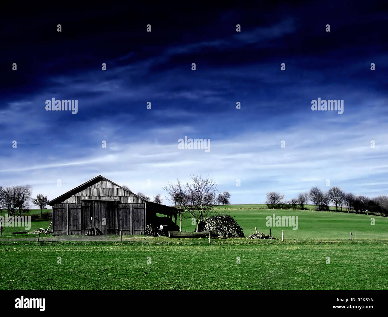 cabin in the storm Stock Photo - Alamy