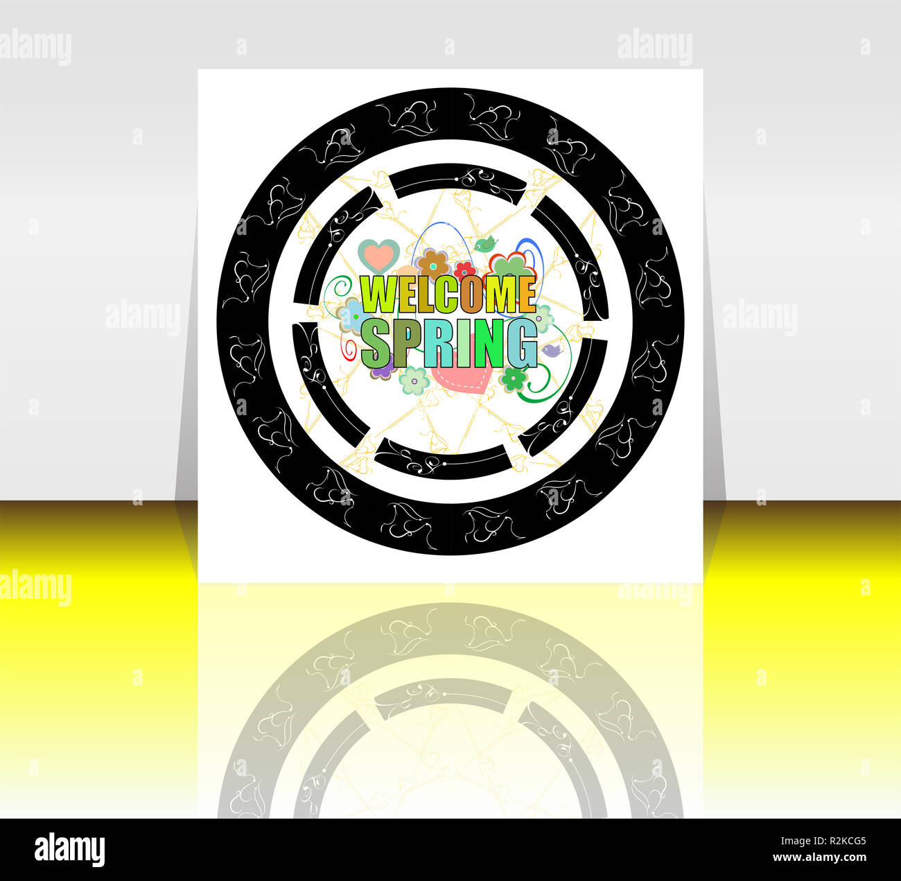 Welcome Spring Holiday Card Stock Photo - Alamy