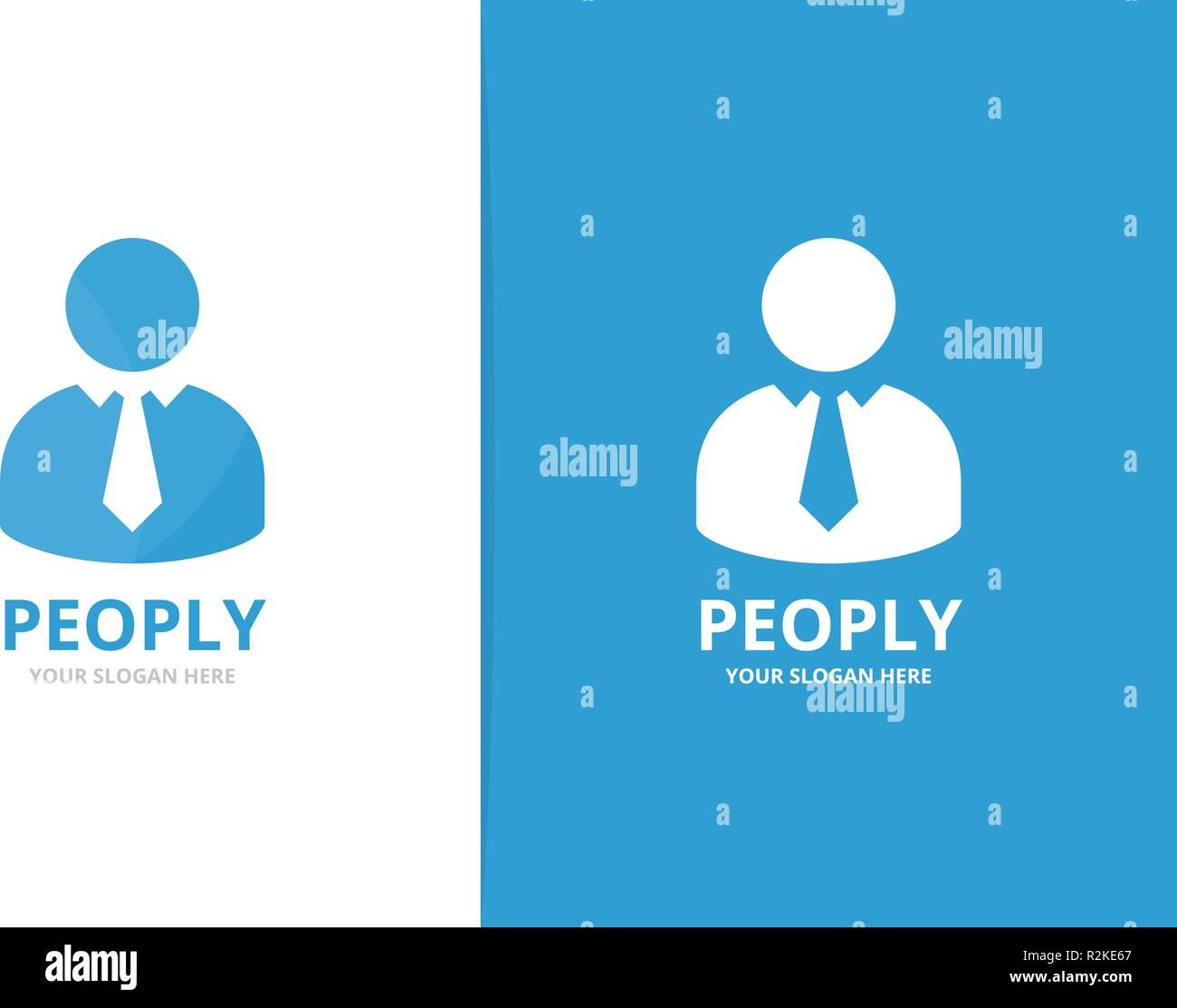 Vector man logo combination. People symbol or icon. Unique human ...