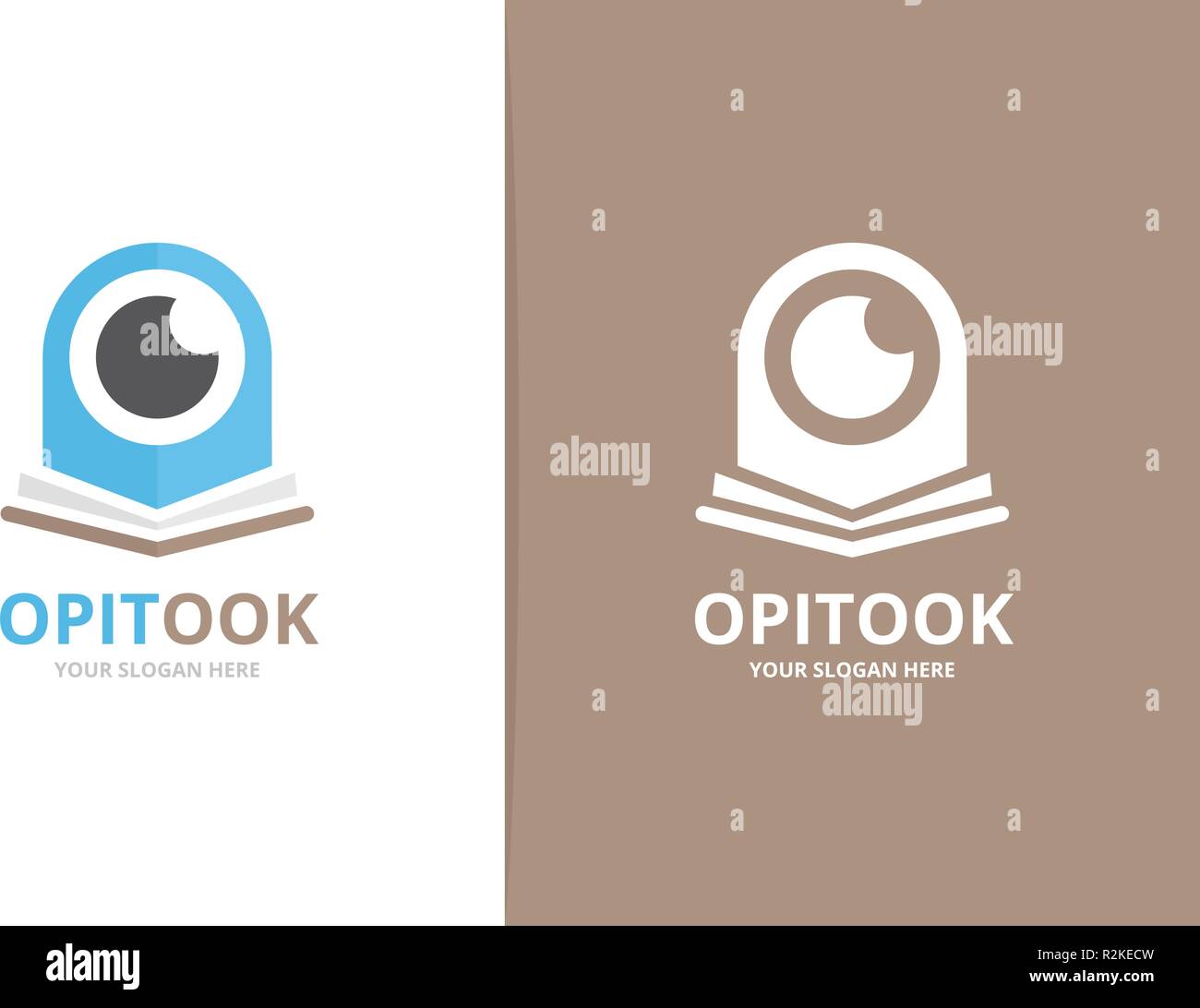 Vector eye and open book logo combination. Optic and bookstore symbol ...