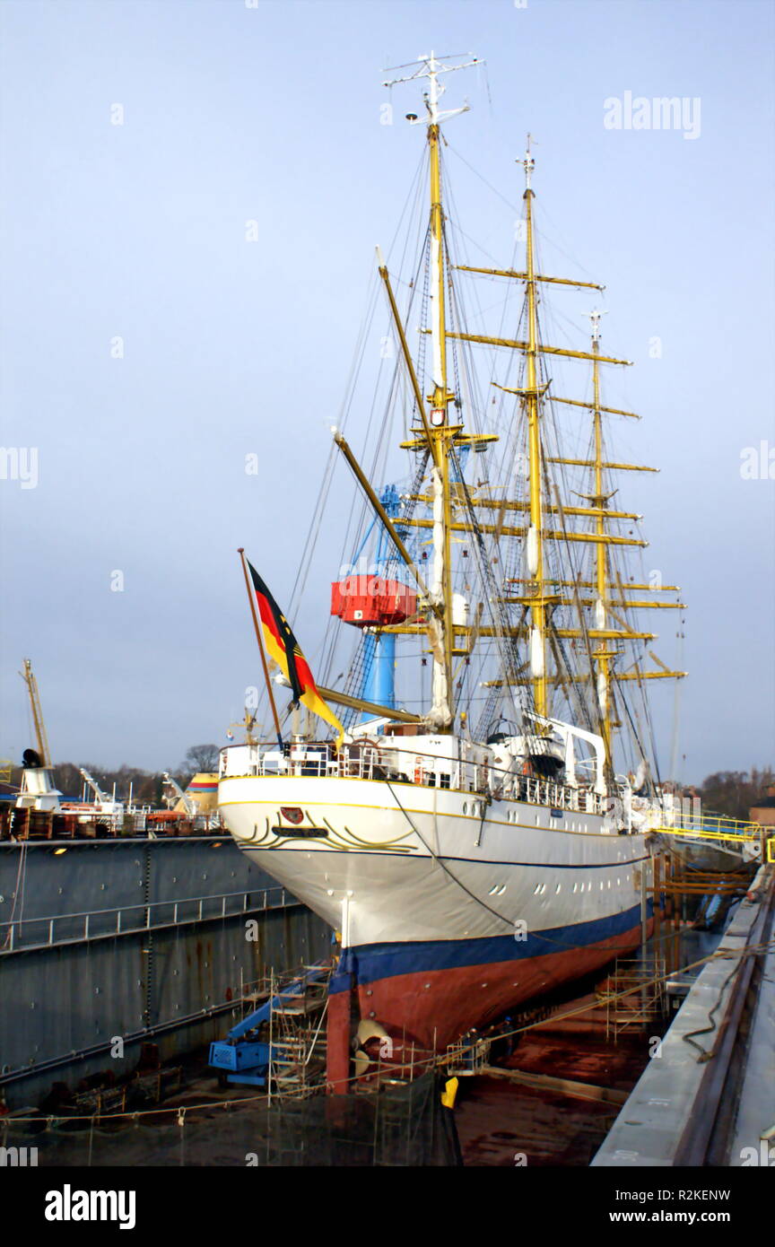 gorch fock in the dock ii Stock Photo - Alamy