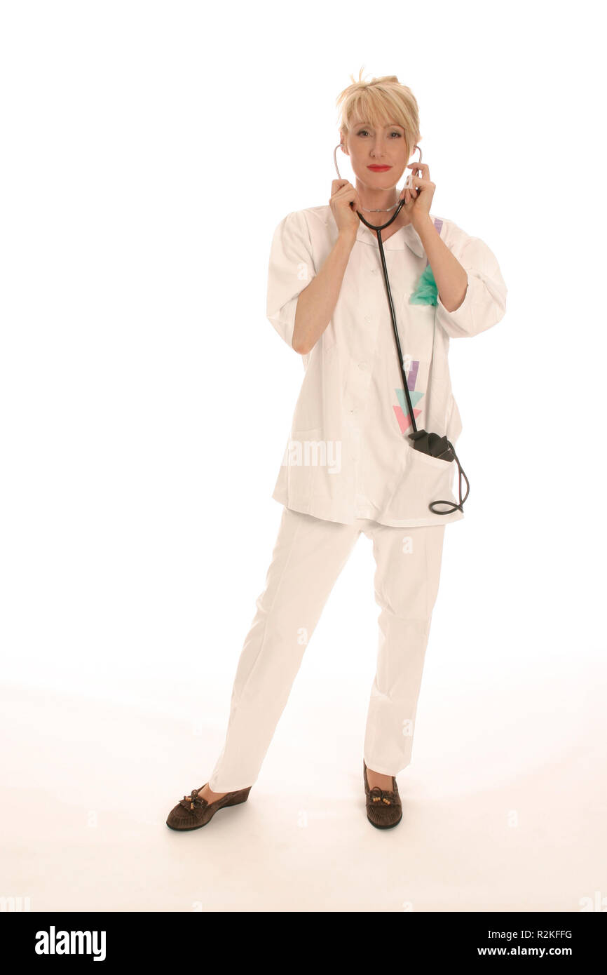 nurse with stethoscope Stock Photo - Alamy