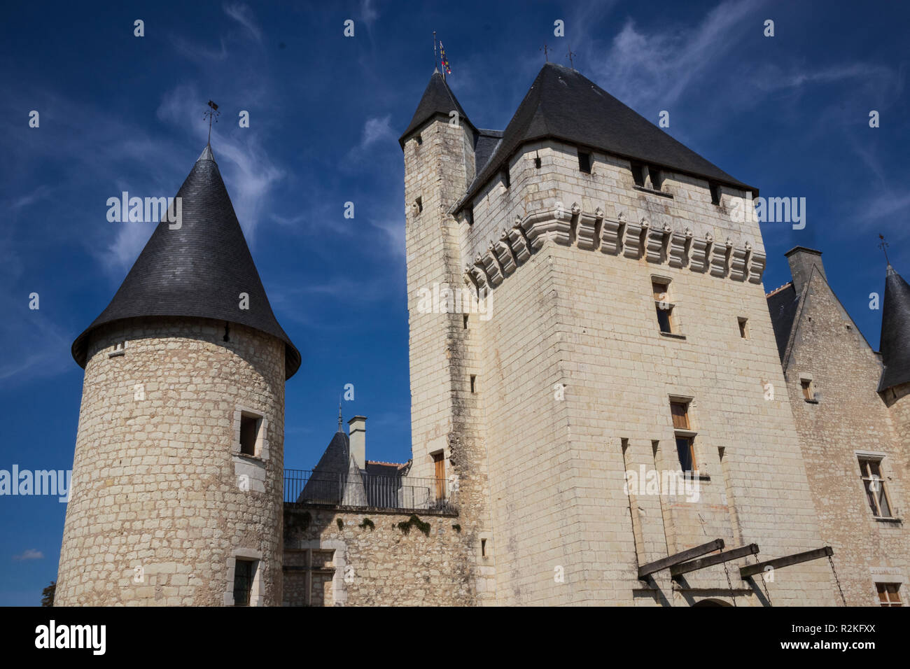 Exterior view at Chateau du Rivau, at Lemere, near Chinon, in the Loire ...