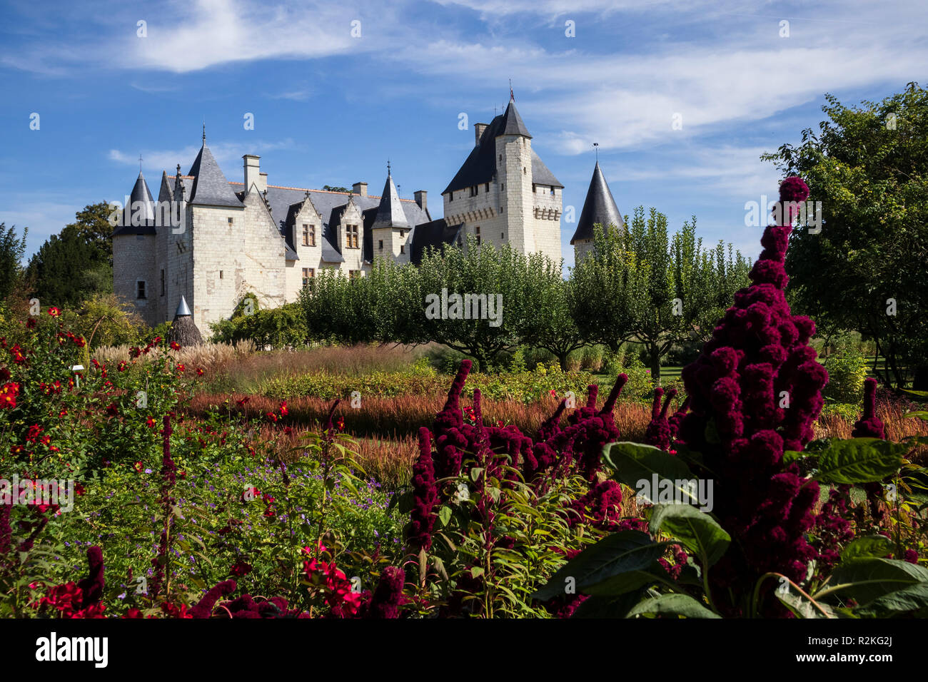 Exterior view at Chateau du Rivau, at Lemere, near Chinon, in the Loire ...