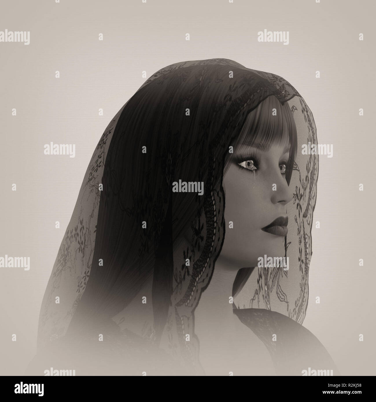 Black veil mourning hi-res stock photography and images - Alamy