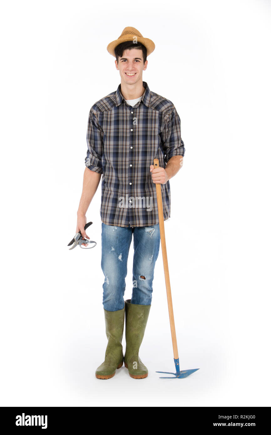 Boy in checked shirt Cut Out Stock Images & Pictures - Alamy