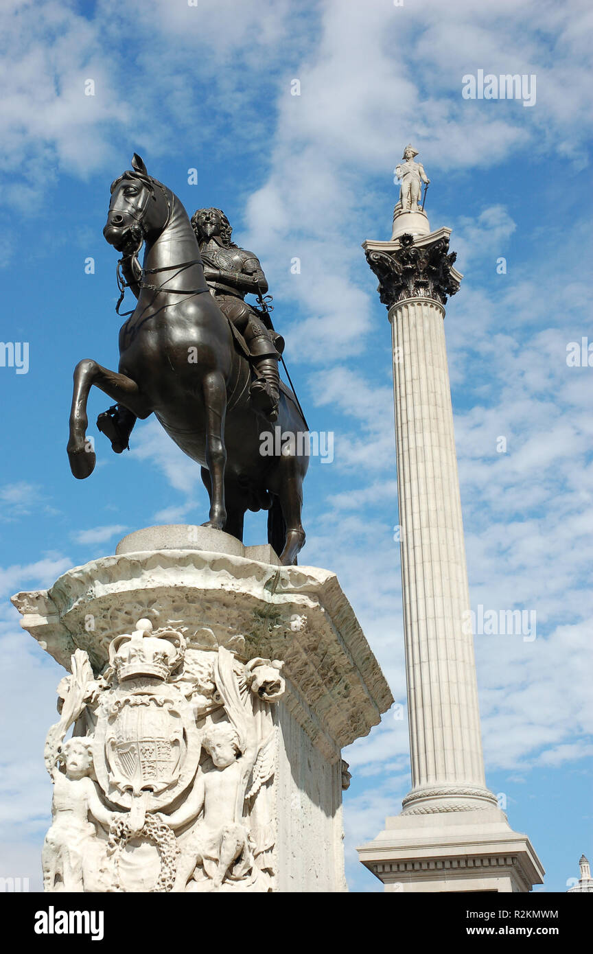 nelson statue trafalgar square,london Stock Photo - Alamy