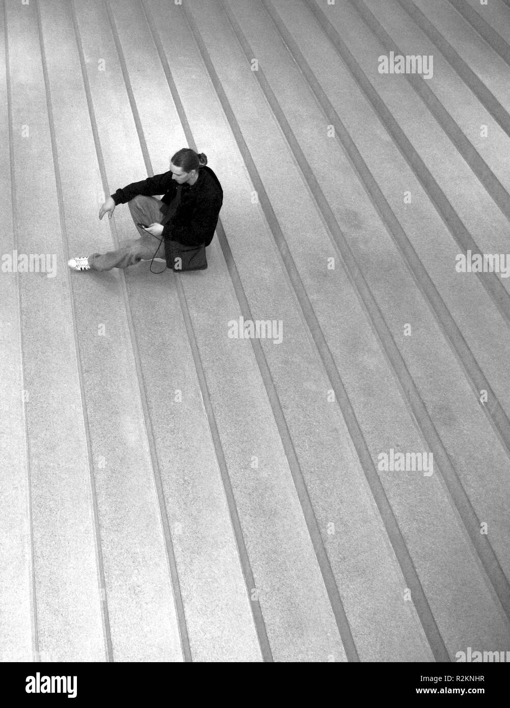 Sitting wait Black and White Stock Photos & Images - Alamy