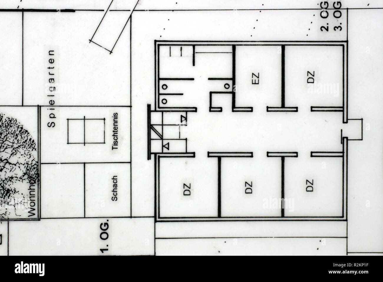 technical drawing of a floor plan Stock Photo - Alamy
