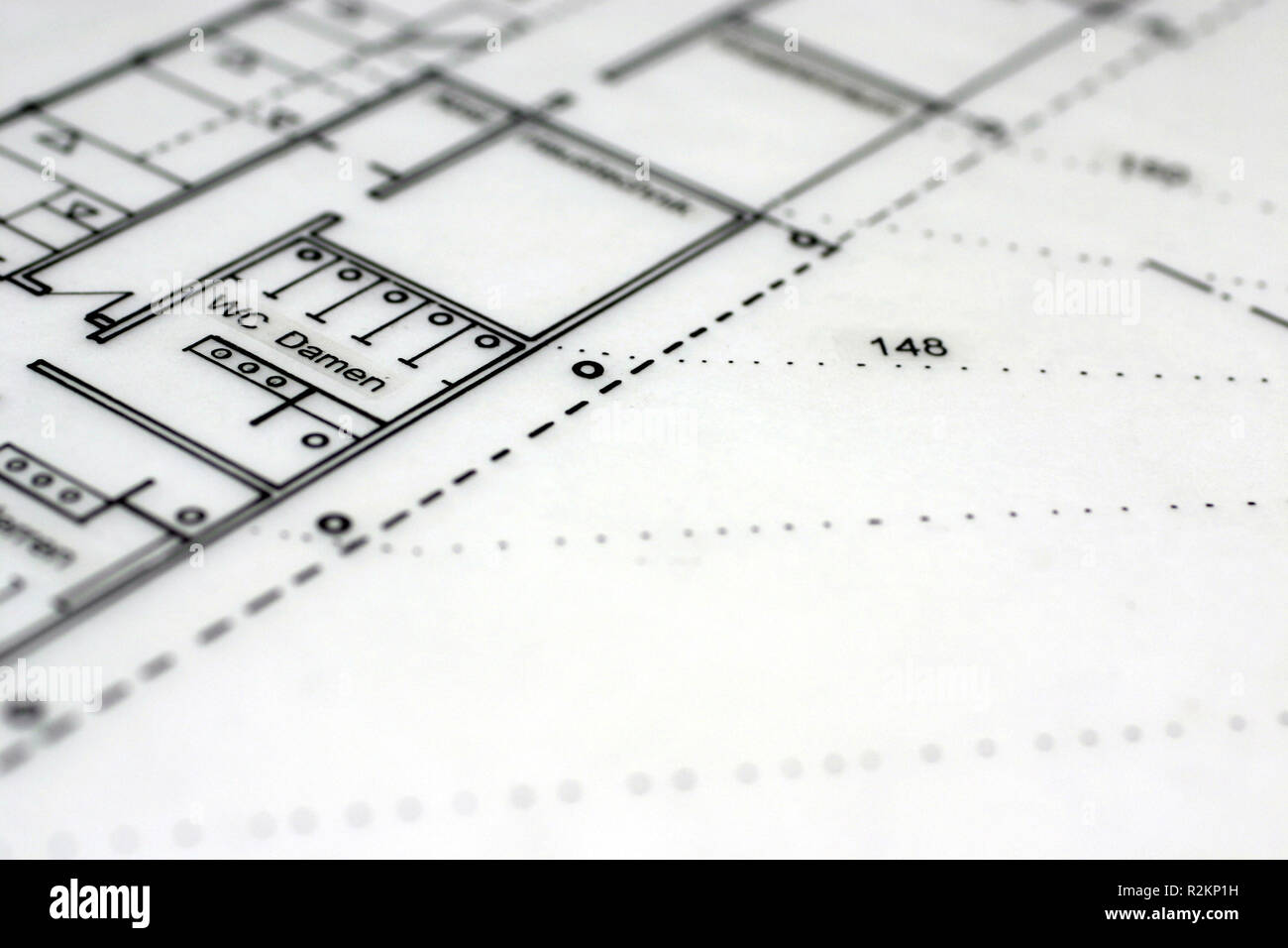technical drawing of a floor plan Stock Photo - Alamy