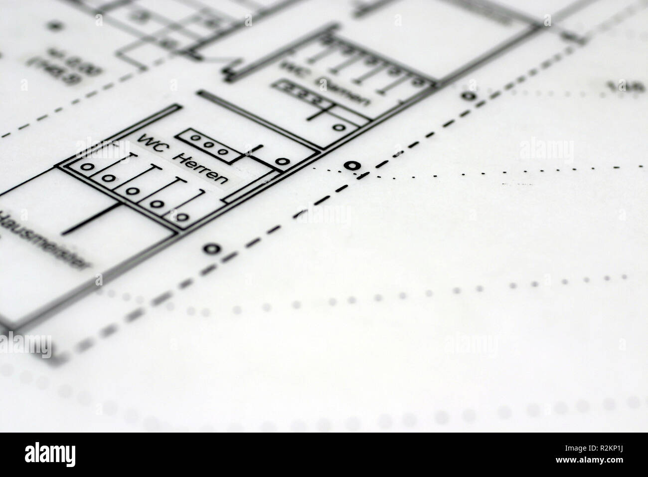 technical drawing of a floor plan Stock Photo - Alamy
