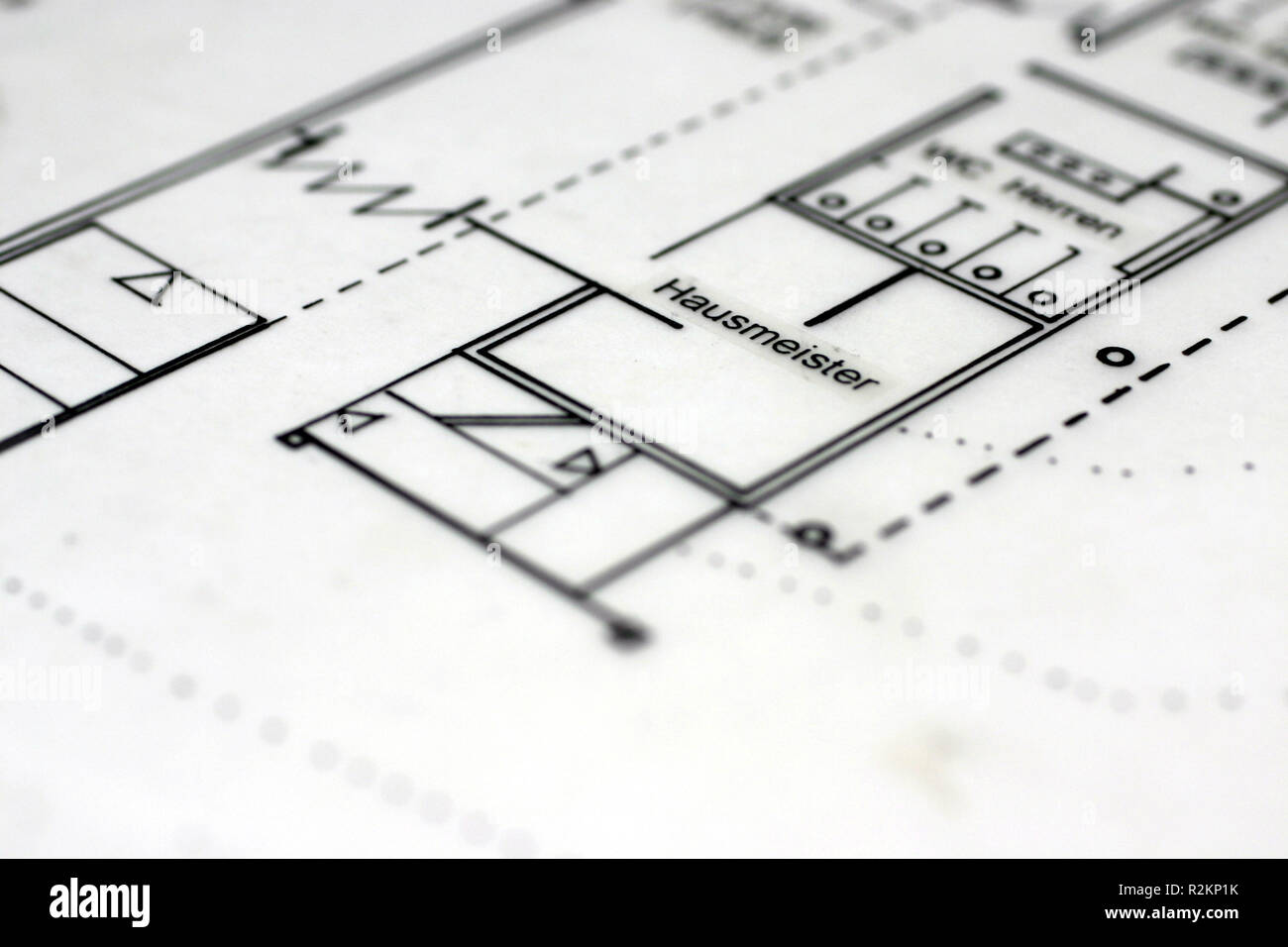 technical drawing of a floor plan Stock Photo - Alamy