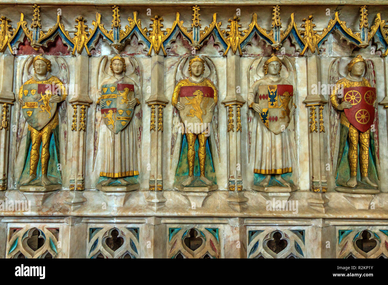 Tomb Decorations Ewelme Oxfordshire UK Stock Photo - Alamy