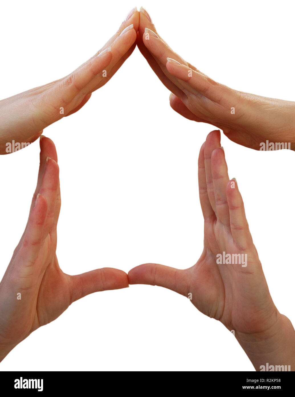 shaped house from hands Stock Photo - Alamy