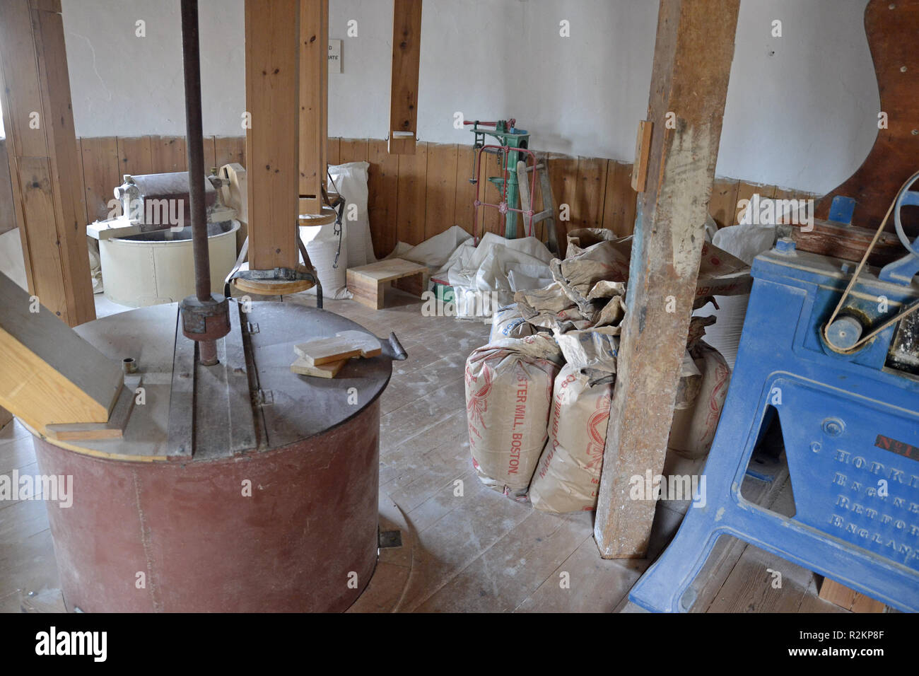 Maud Foster Windmill, Boston, Lincolnshire, UK. A working flour mill ...