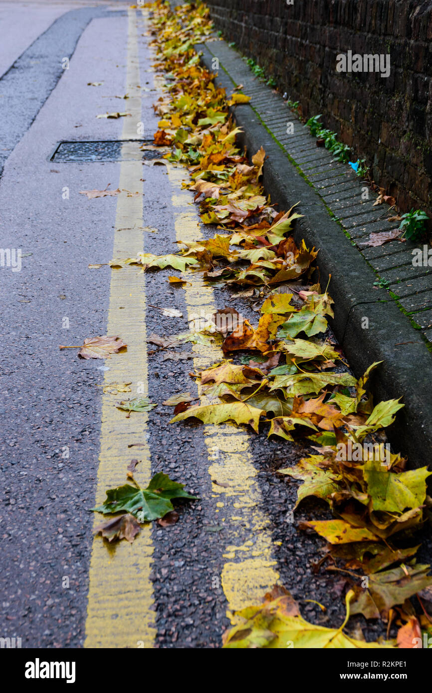 Drain gutter in the road hi-res stock photography and images - Alamy