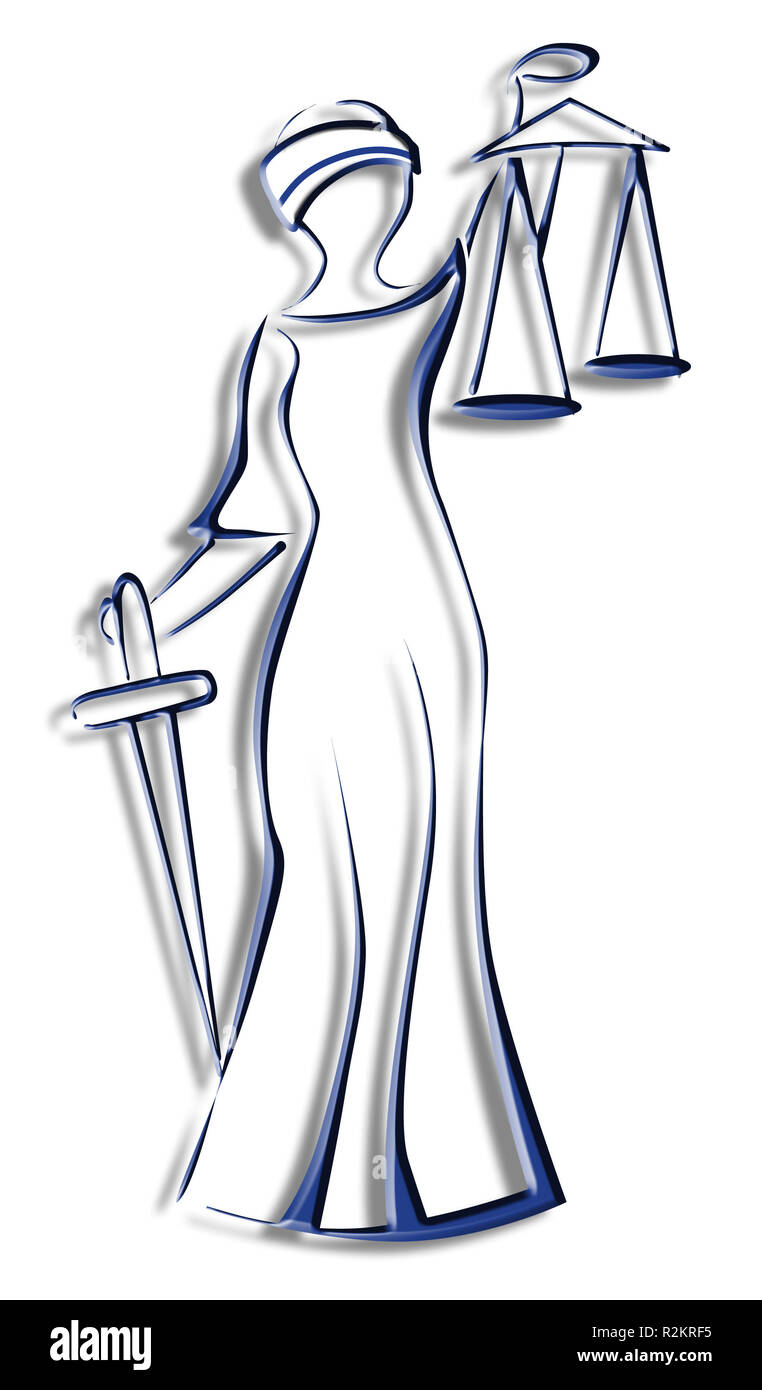 Justitia goddess of justice Cut Out Stock Images & Pictures - Alamy