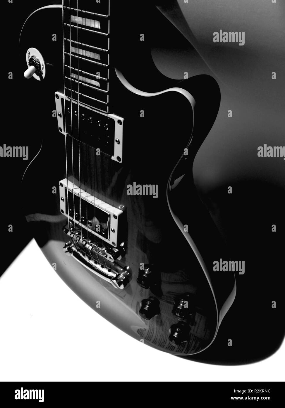 guitar in black Stock Photo - Alamy