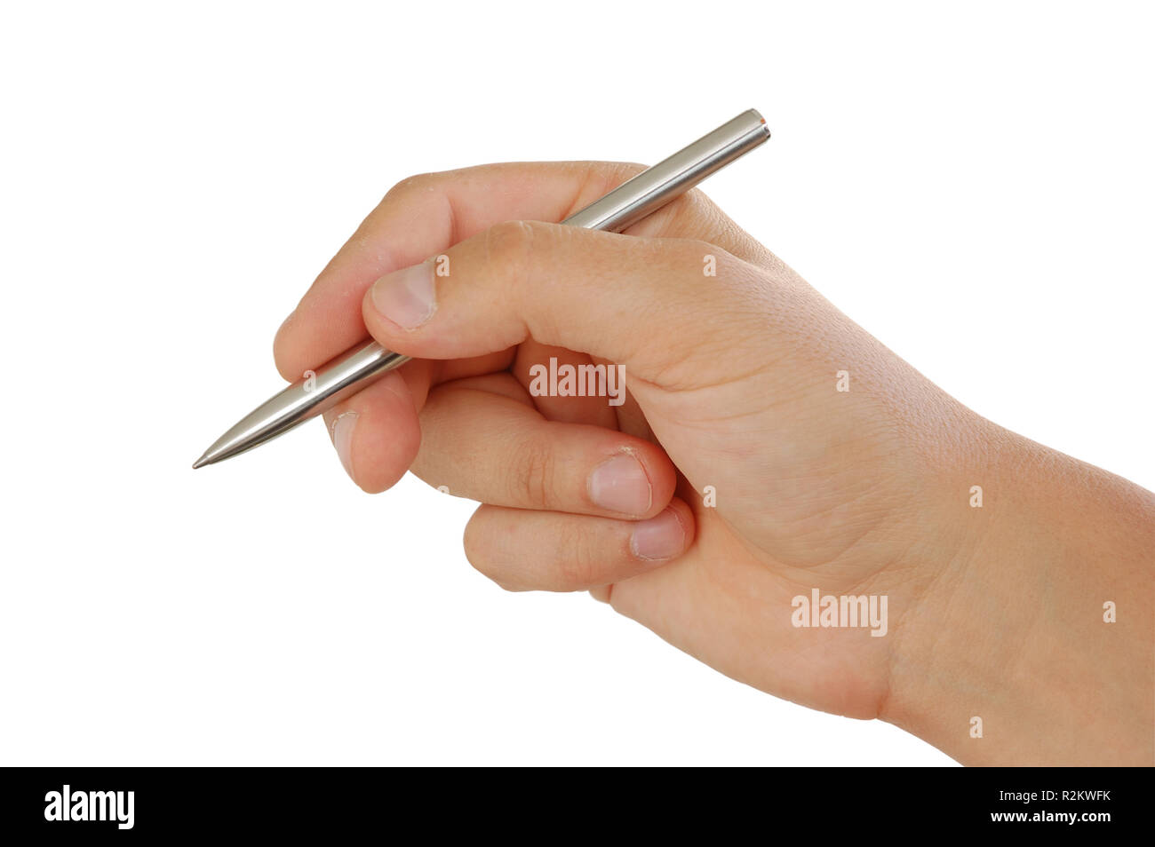 hand with ballpoint pen Stock Photo - Alamy