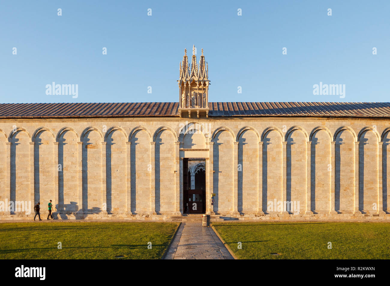 PISA, ITALY - OCTOBER 5, 2018: Campo Santo, facade of monumental ...