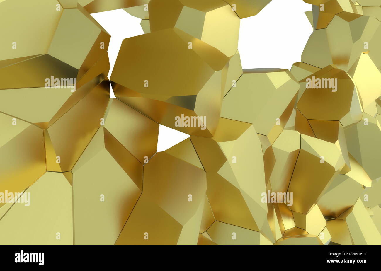 3d render, golden modern shattered wall texture, random clusters ...
