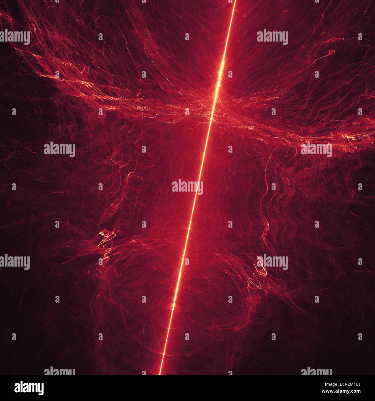 glowing red curved lines over dark Abstract Background space universe ...