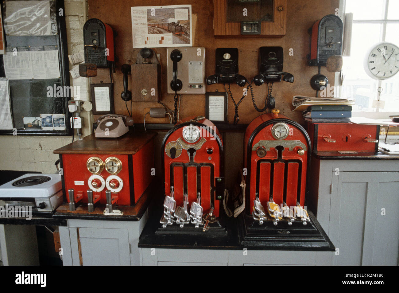 British Rail railway signalling tokens, British Rail railway station on ...