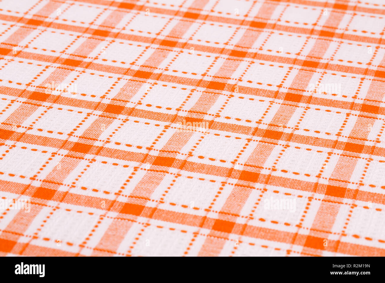 Checkered tablecloth texture as a background, closeup picture Stock ...