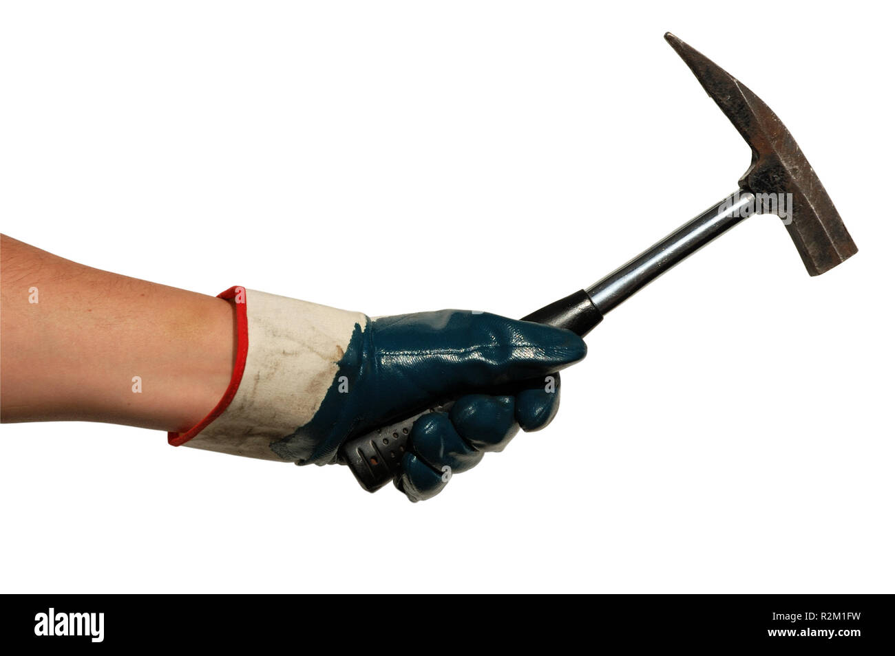 hand with hammer Stock Photo - Alamy