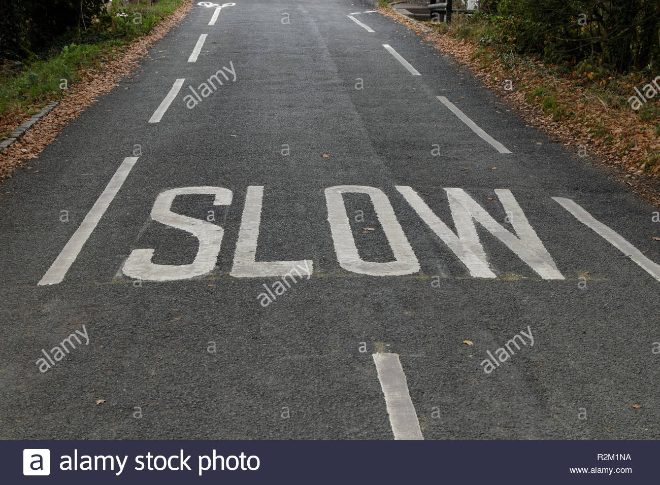 Narrow Road Sign On Lane Stock Photos & Narrow Road Sign On Lane Stock ...