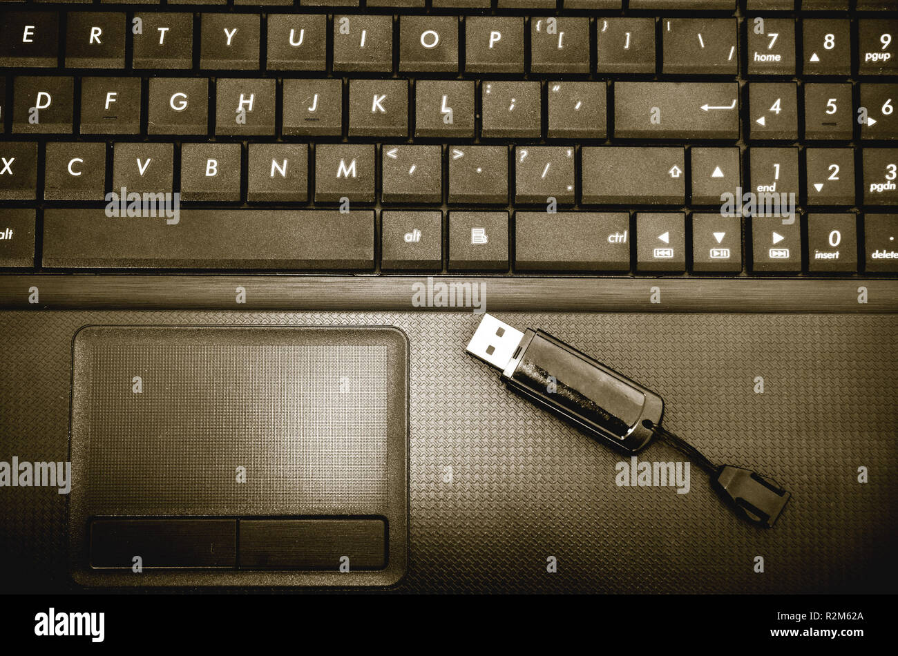 flash and laptop keyboard closeup Stock Photo - Alamy