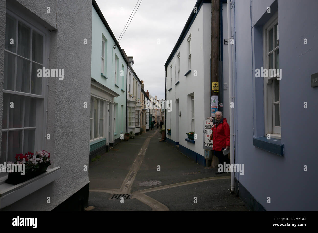 Narrow Street in Appledore, Devon Stock Photo - Alamy