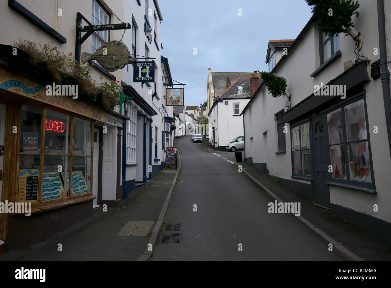 Narrow Street in Appledore, Devon Stock Photo - Alamy
