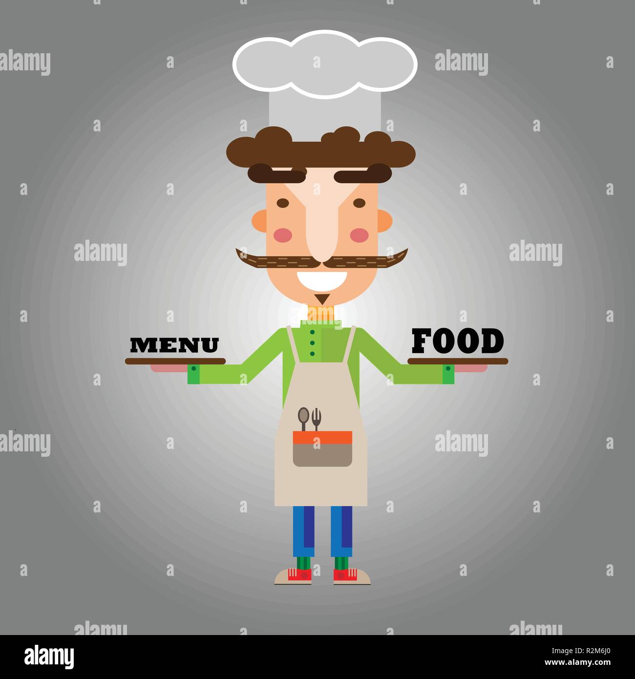 Man boy cooking on Stock Vector Images - Alamy