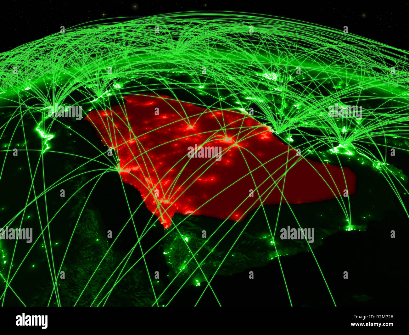 Saudi Arabia on green planet Earth with international network ...