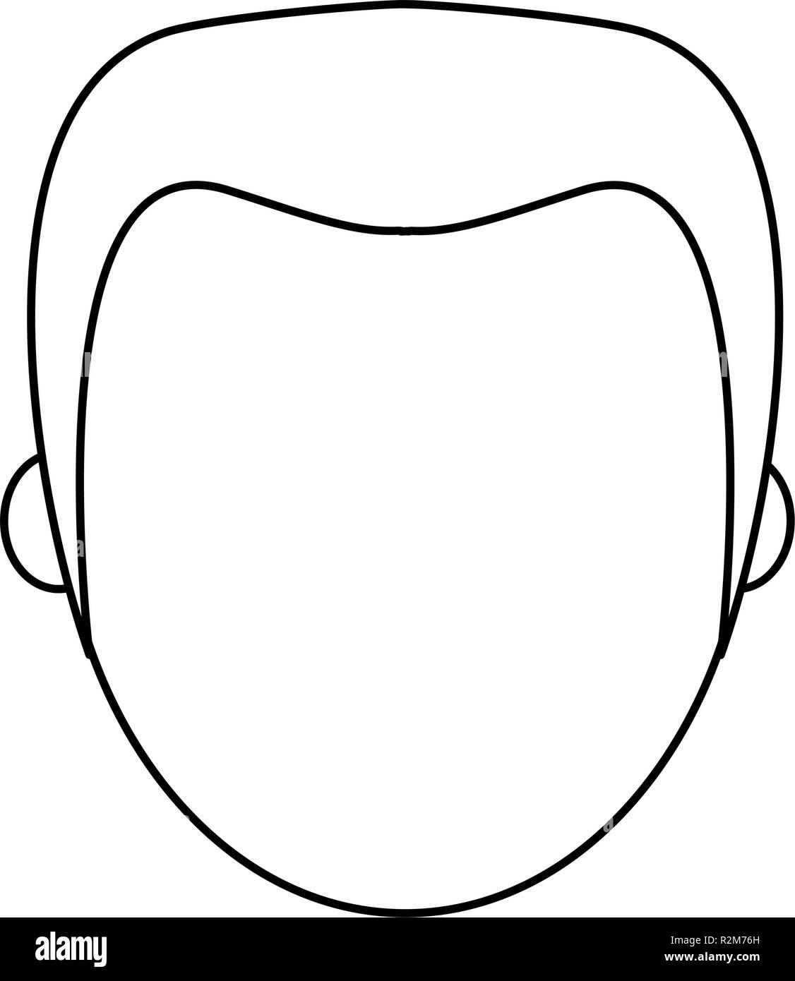 Afro Man faceless head avatar vector illustration graphic design Stock ...