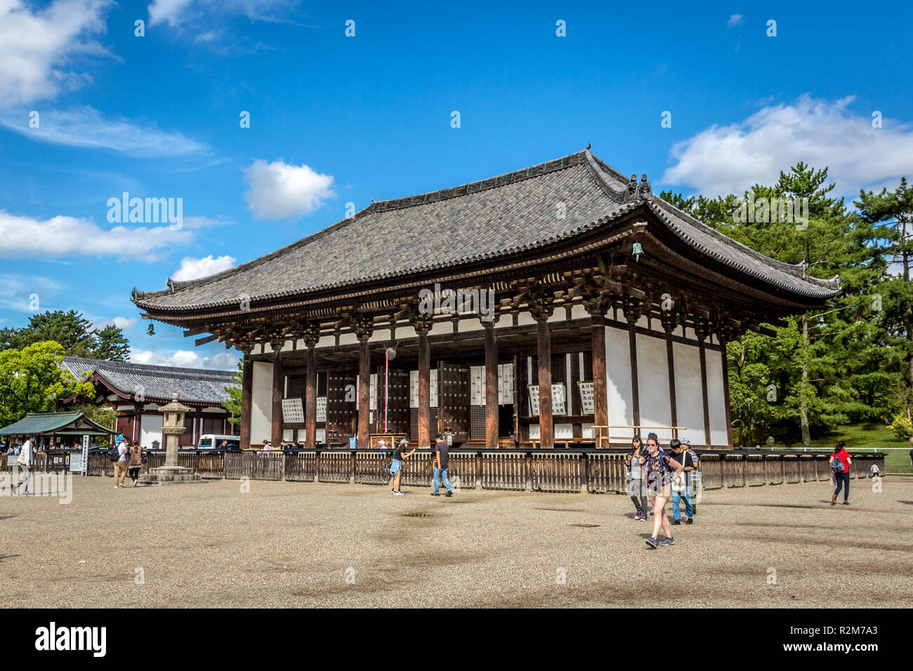 Nara, Japan - Sep 18th 2018 - Locals and Tourists walking around a ...