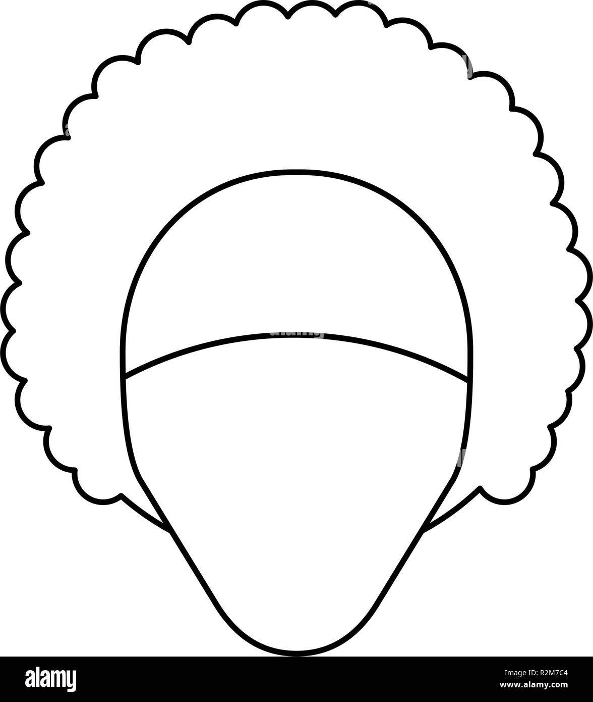 Afro Woman faceless head avatar vector illustration graphic design ...